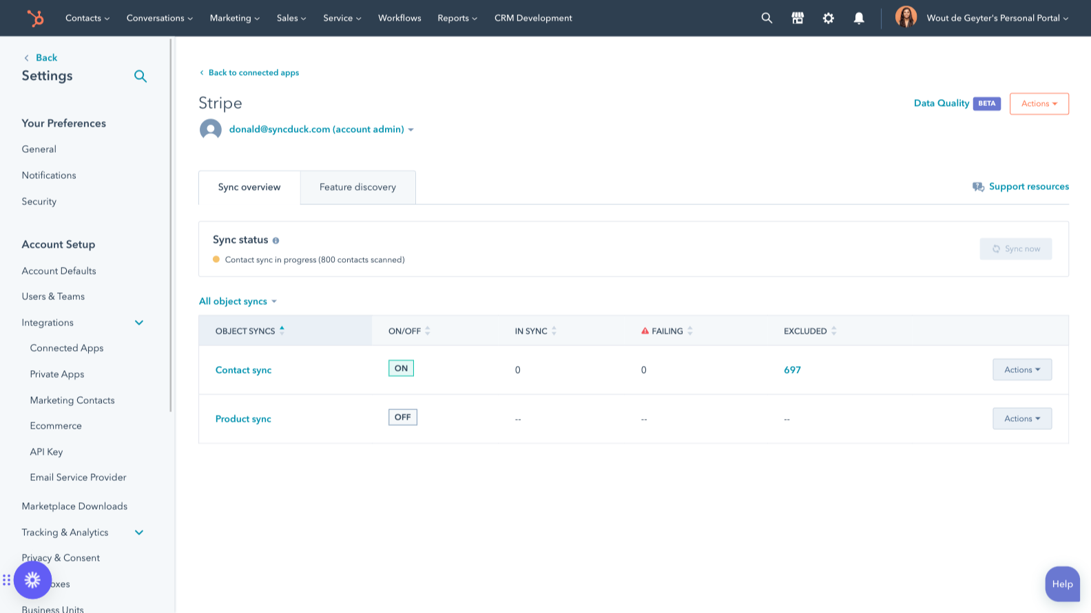 Stripe Data Sync HubSpot Integration | Connect Them Today