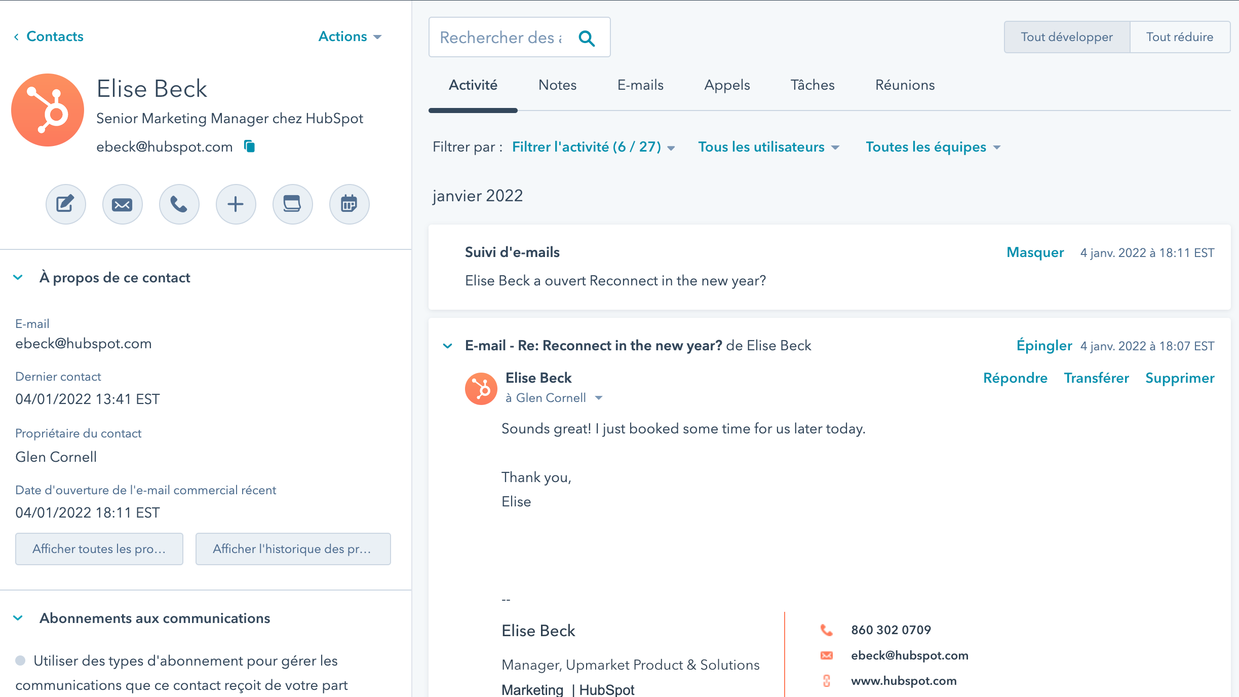 Intégration Outlook pour HubSpot | Connecter cette intégration Intégration Outlook pour HubSpot | Connecter cette intégration
